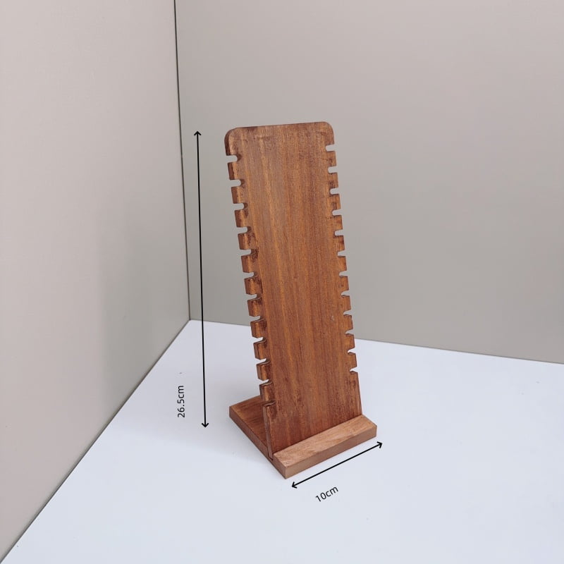 Walnut Wooden Necklace Frame L-shaped Jewelry Display Frame Pendant ...