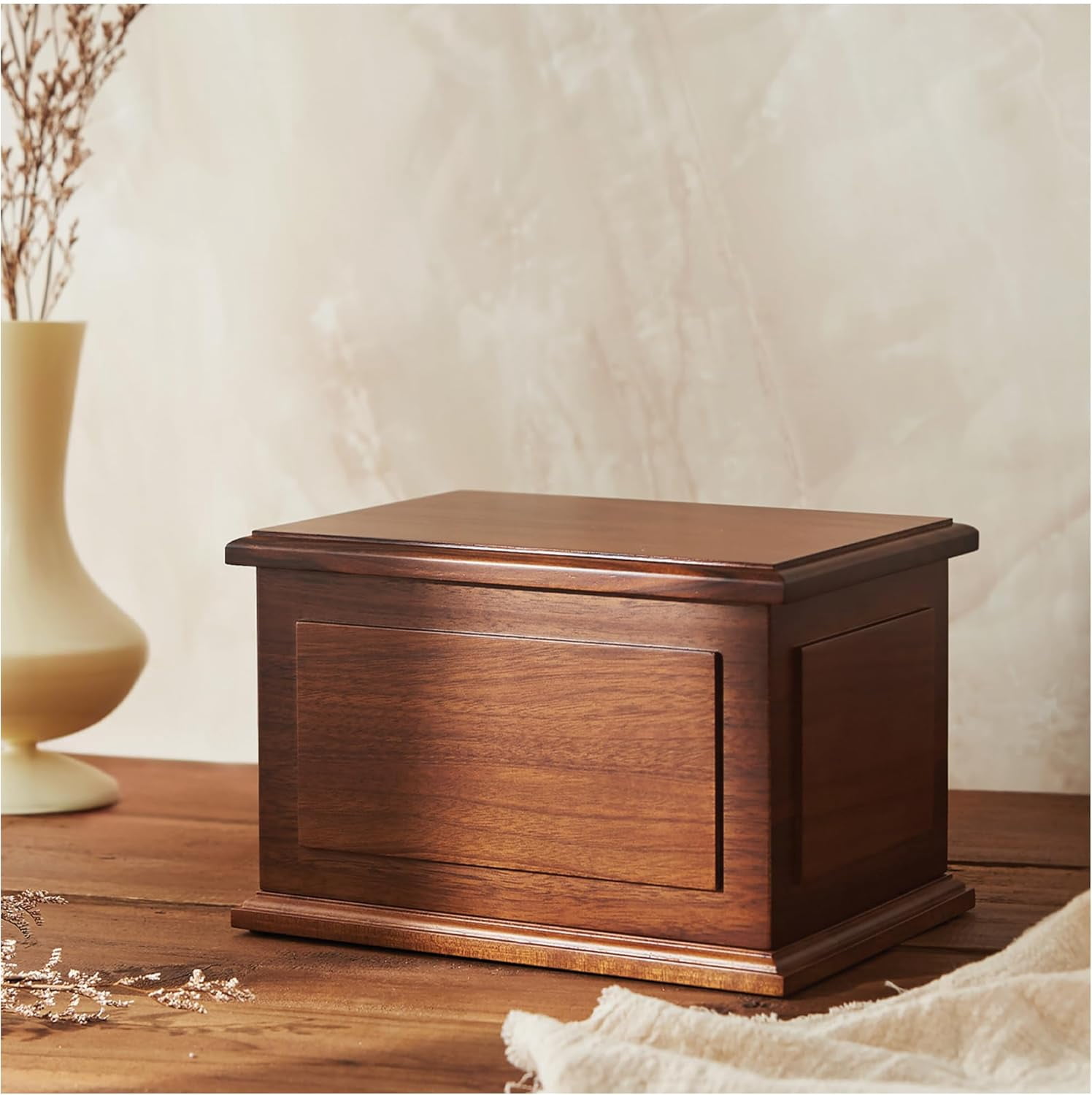 Walnut Wooden Urn for Adult Human Cremation Ashes Handcrafted ...