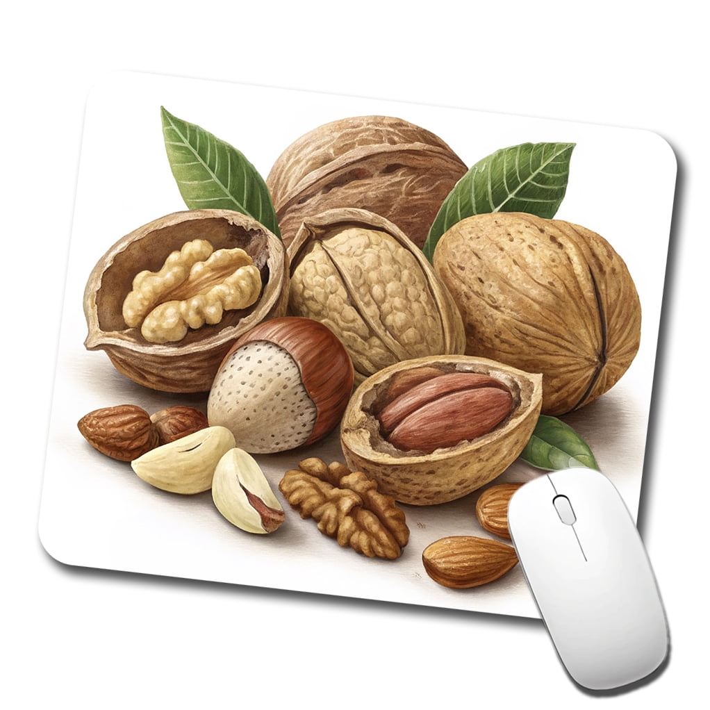 Walnuts Hazelnuts Almonds Brazil Nuts Mouse Pad Low Profile Gaming Mat ...