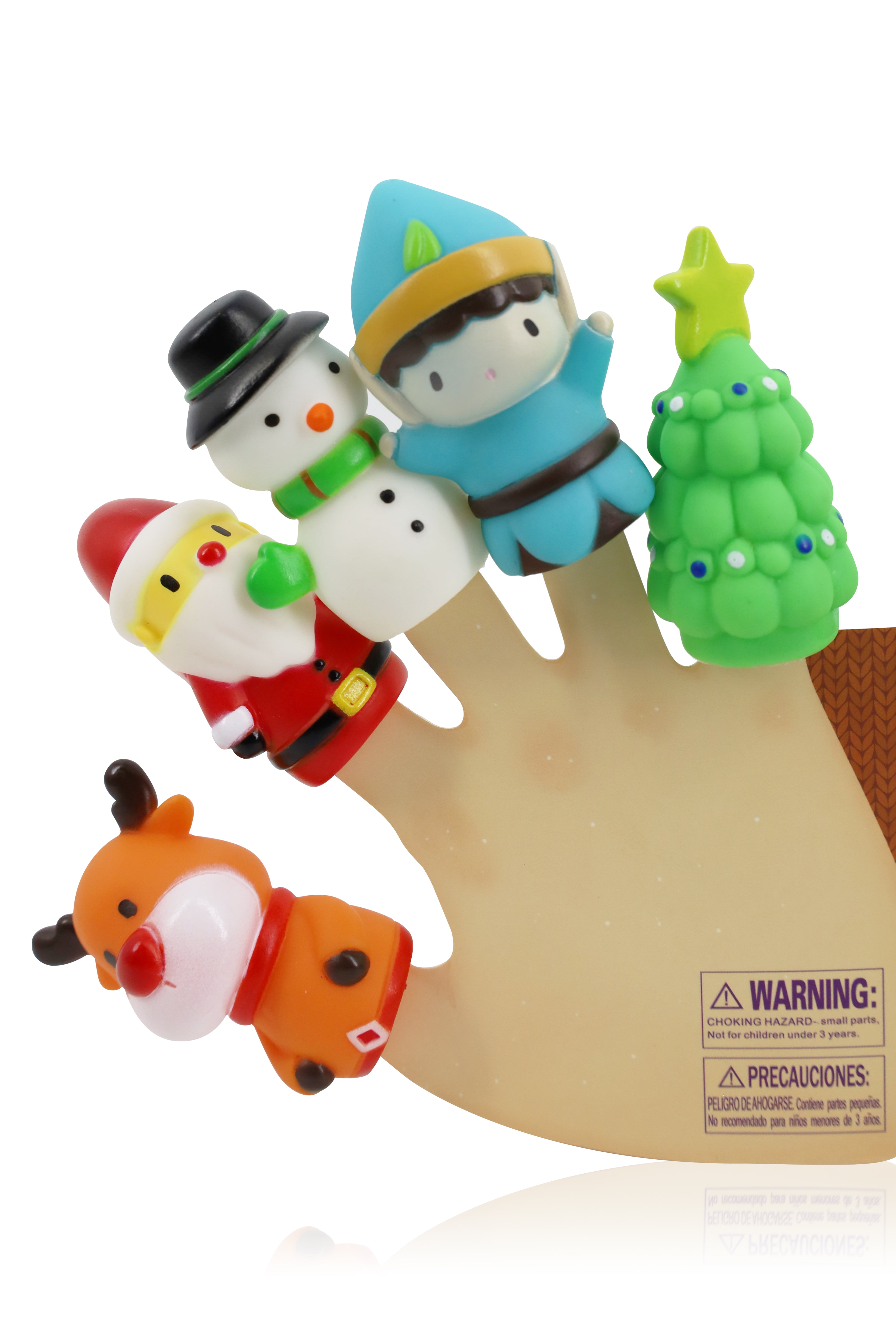 Waloo Christmas Soft Silicone Finger Puppets Santa Toys, Snowman Fun ...