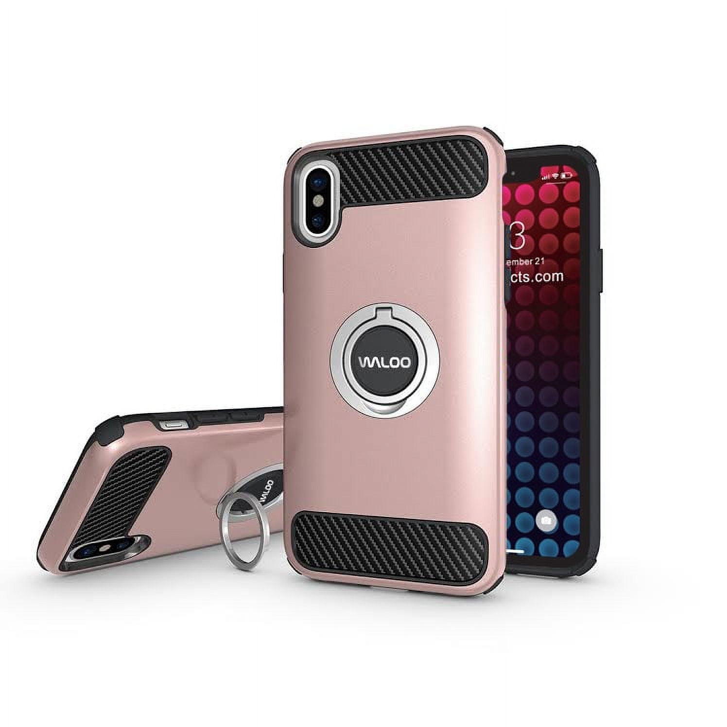 Waloo Products Dual Layer Protective Carbon Fiber Case with Ring ...
