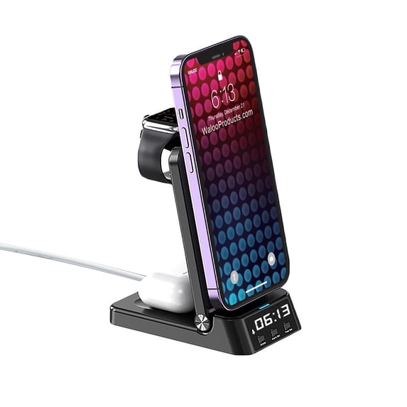 Wireless Charging Station for Apple Devices - 3-in-1 Fast Charger Dock ...