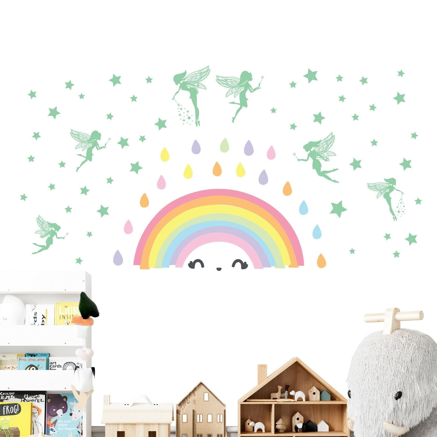 Walplus Colorful Rainbow Magic Fairy Glow in the Dark Wall Sticker DIY - Walmart.com