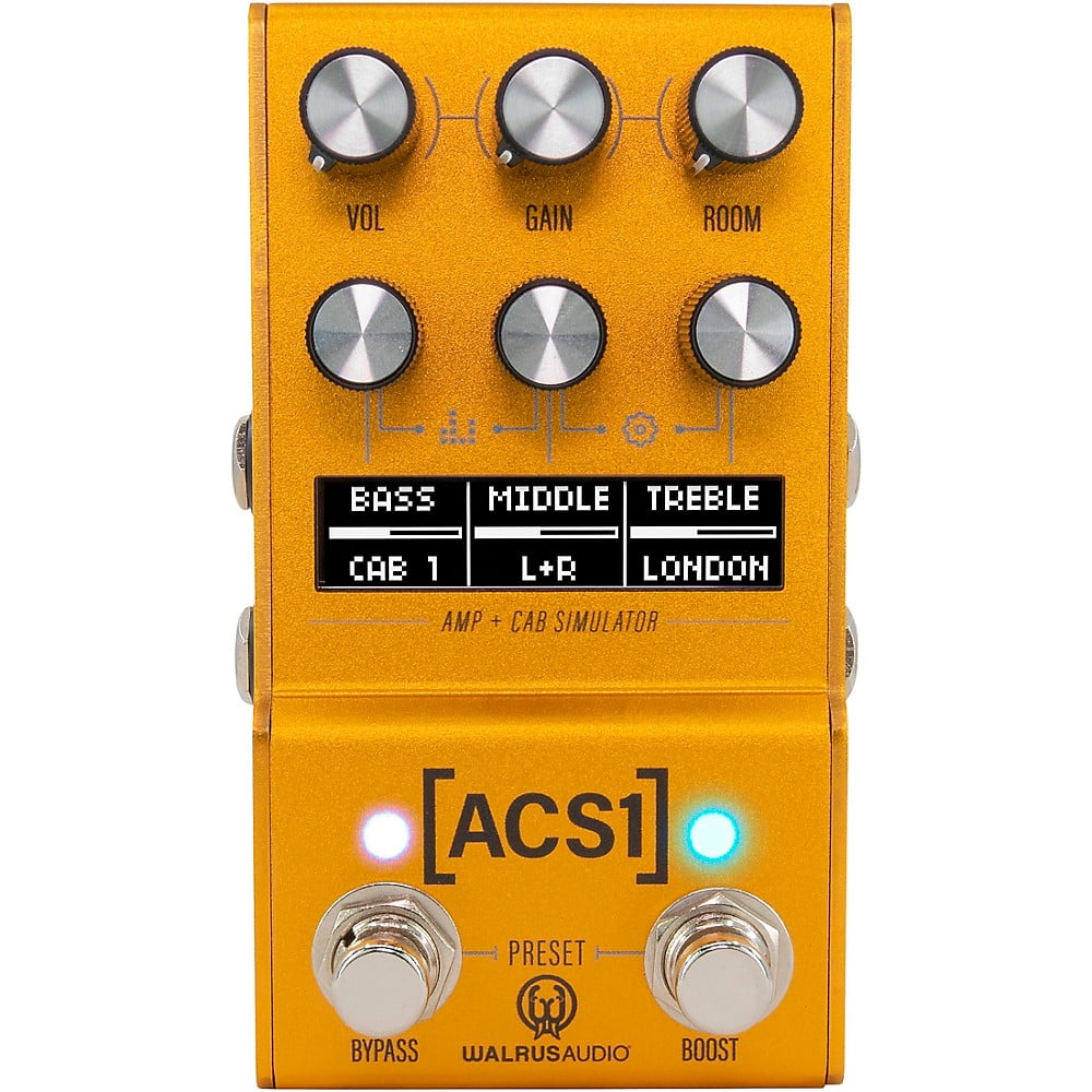 Walrus Audio Mako Series ACS1 Amp + Cab Simulator MKII Gold - Walmart.com
