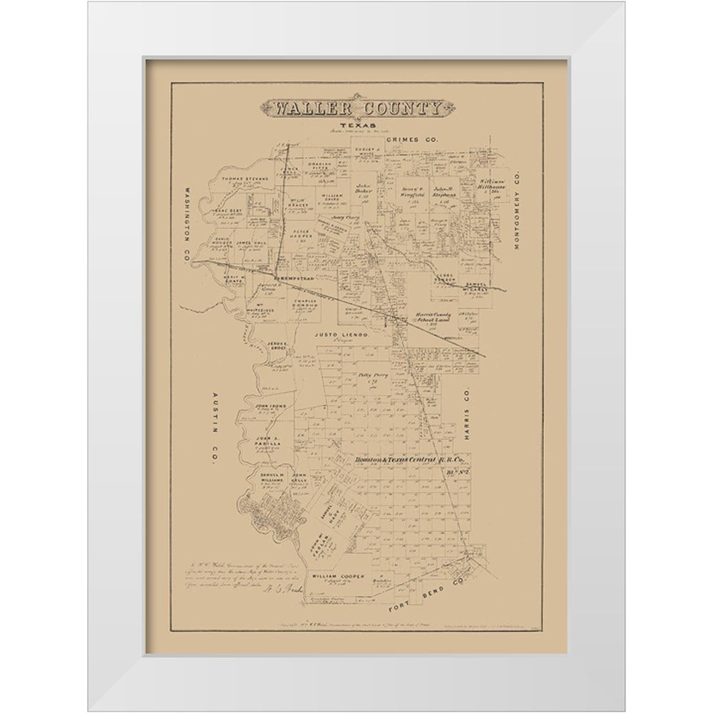 Walsh 11x14 White Modern Wood Framed Museum Art Print Titled - Waller ...