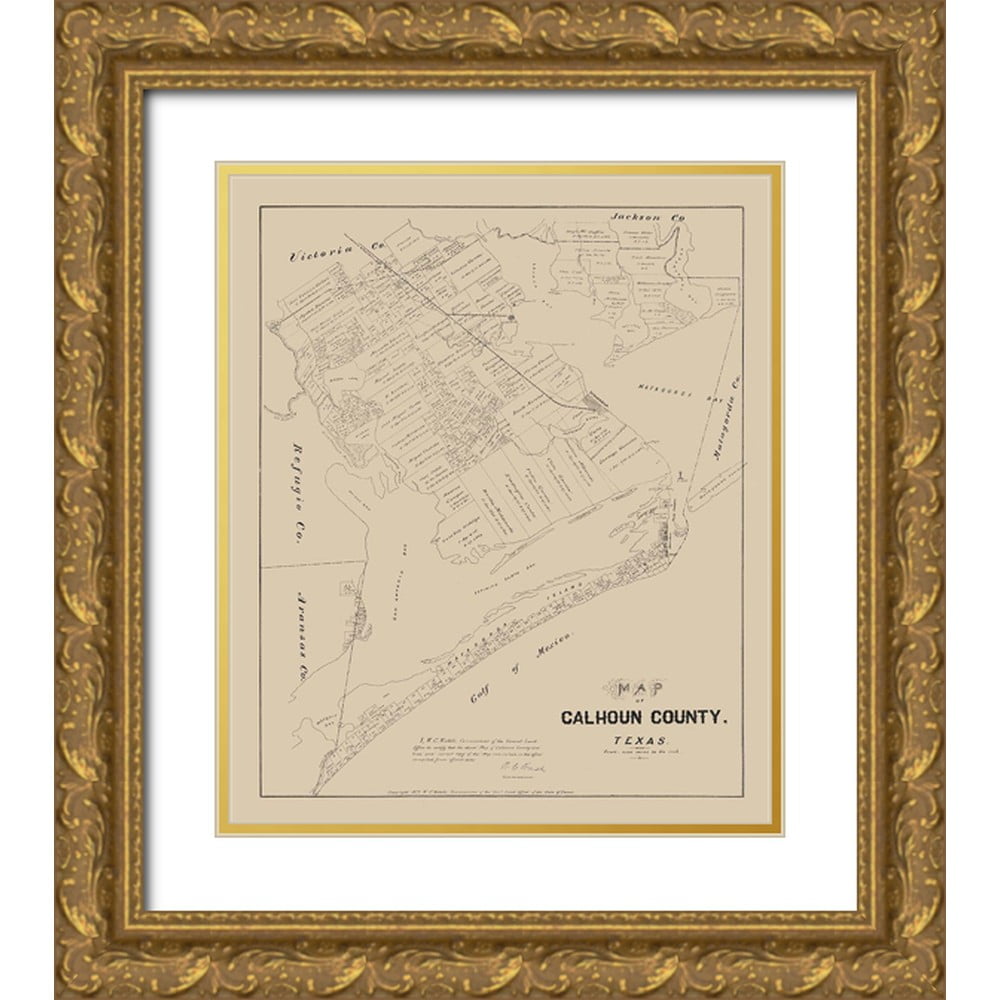 Walsh 12x14 Gold Ornate Wood Framed with Double Matting Museum Art ...