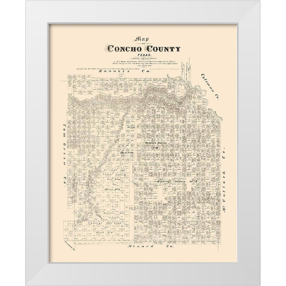 Walsh 12x14 White Modern Wood Framed Museum Art Print Titled - Concho ...