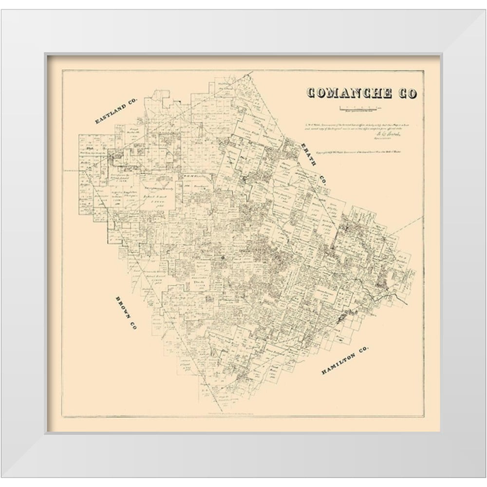 Walsh 27x26 White Modern Wood Framed Museum Art Print Titled - Comanche ...