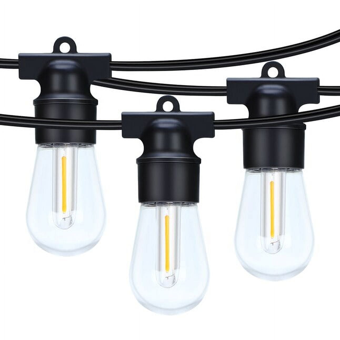 Walsport 48Ft LED Outdoor String Light,Lamp string for Patio Garden ...