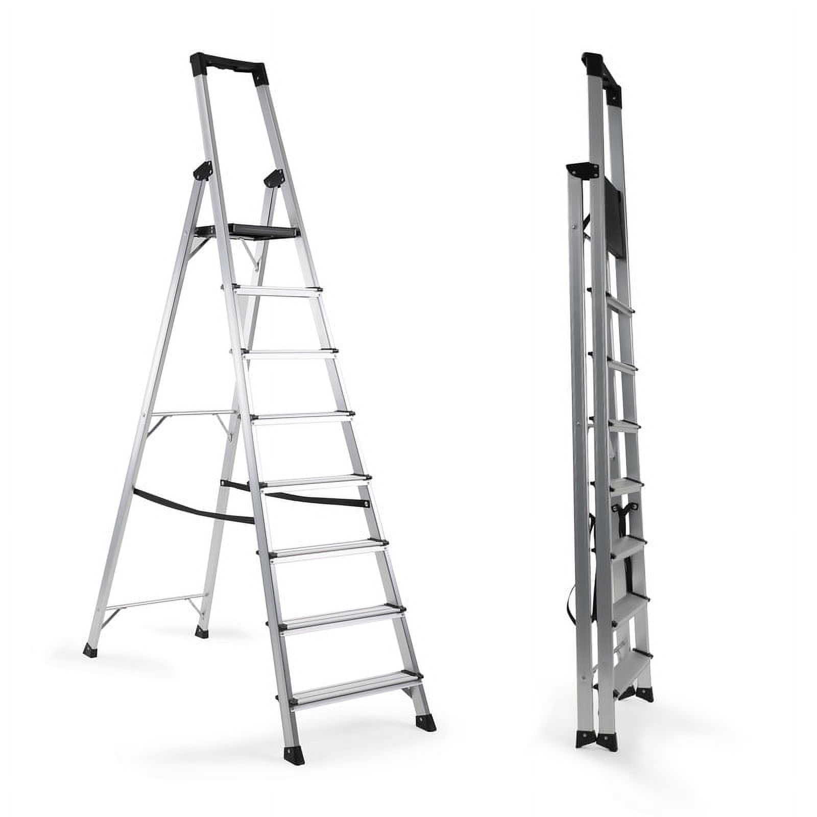 Cosco 8 Ft. Signature Series Aluminum Folding Step Ladder 300 Lb. Type ...