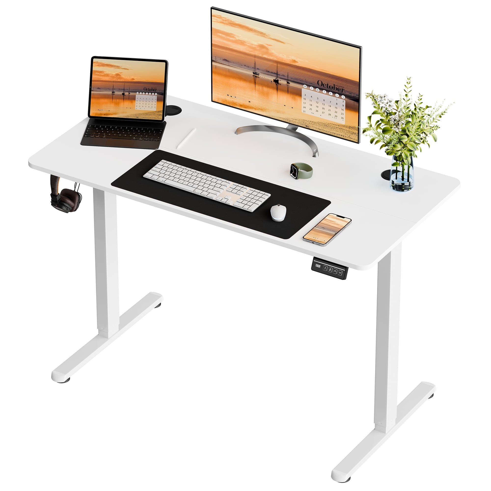Walsunny Electric Height Adjustable Standing Desk 39.4 x 23.6 Inches ...