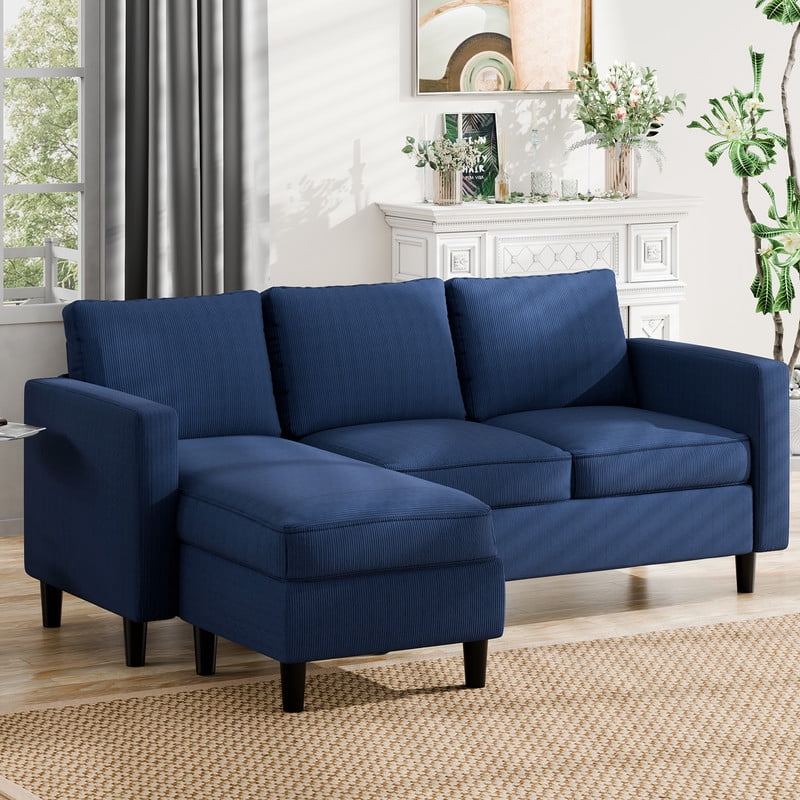 Walsunny 73.6" Convertible Sectional Sofa Couch L Shaped Couch ...