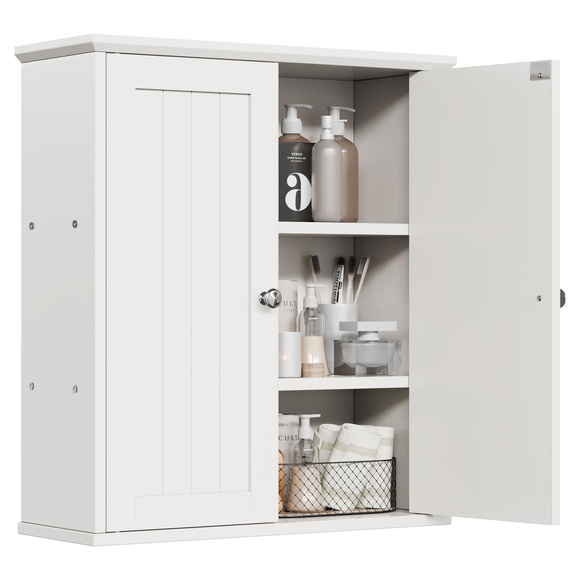 Walsunny Bathroom Medicine Cabinet, Wall-mounted Storage Cabinet with ...