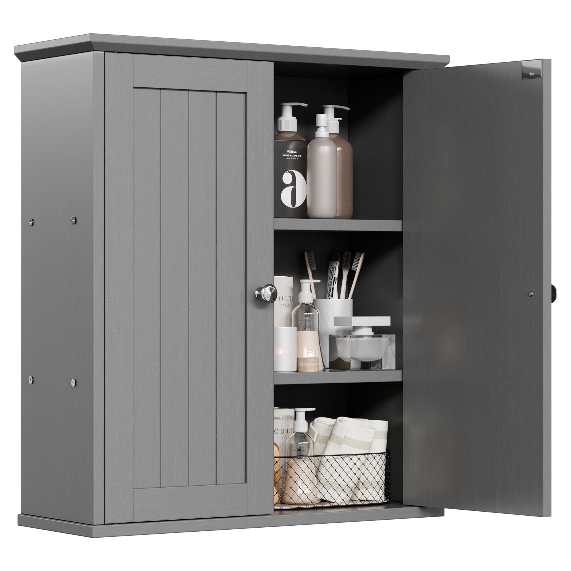 Walsunny Bathroom Medicine Cabinet, Wall-mounted Storage Cabinet with ...