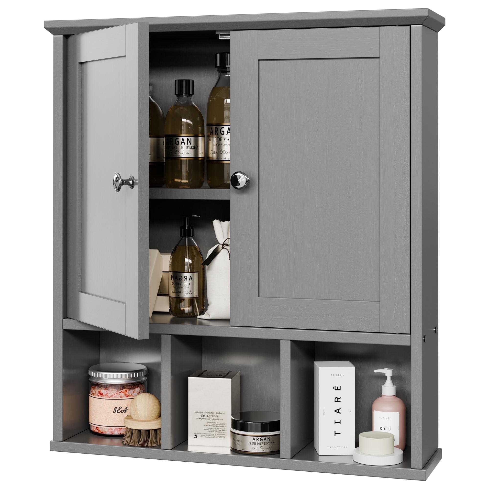 Walsunny Bathroom Medicine Cabinet, Wall-mounted Storage Cabinet with ...