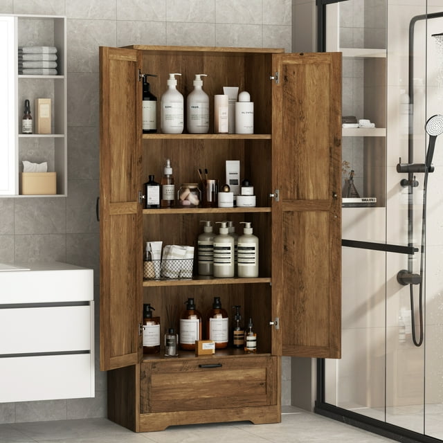 Walsunny Bathroom Storage Cabinet Standing Kitchen Cabinet with ...