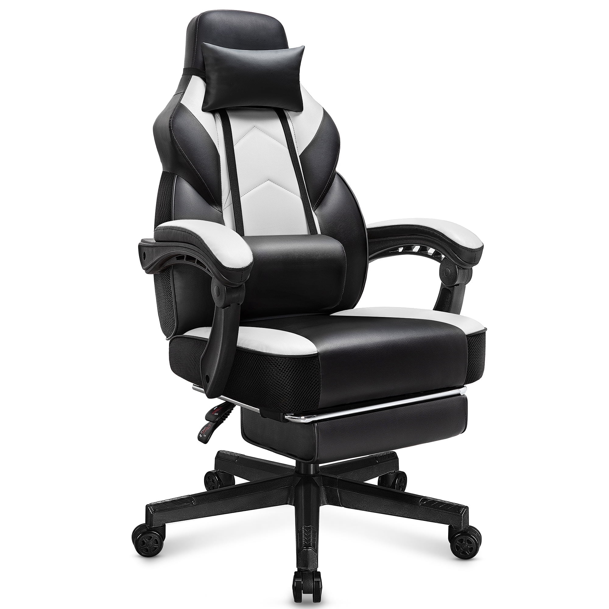 Walsunny Ergonomic Gaming Chair with Adjustable Footrest and Massage ...