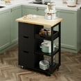 Free Shipping! Walsunny Kitchen Island, Rolling Kitchen Storage Cart ...