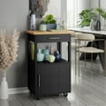 Walsunny Kitchen Island on Wheels with Storage, Kitchen Cart with ...