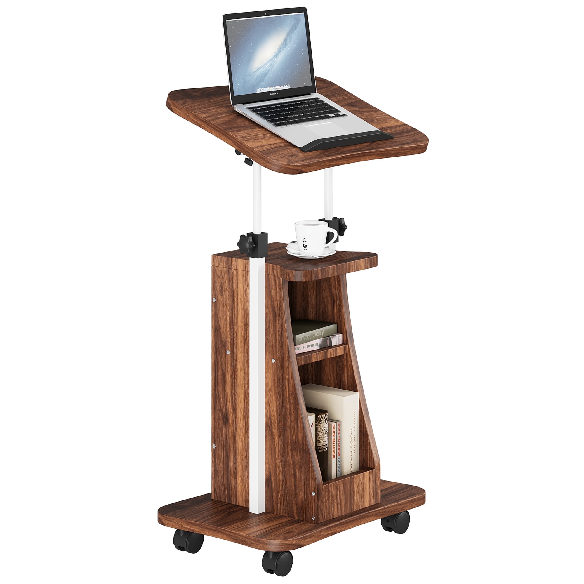 Walsunny Mobile Podium: Adjustable Standing Laptop Cart, Portable ...