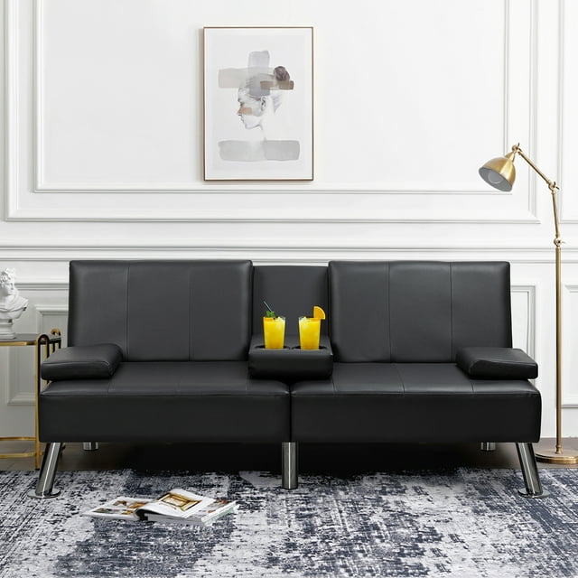 Walsunny Modern Convertible Sofa Bed, Space-Saving, Easy to Clean Couch ...