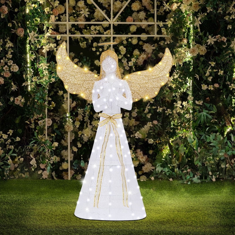 Outdoor Lighted Angel With Trumpet Lighted Outdoor Angel" : Target
