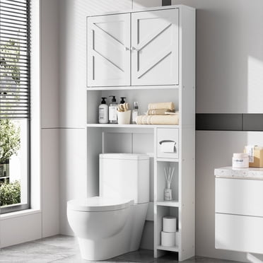 Walsunny Over The Toilet Storage Cabinet Bathroom Shelves Organizer ...