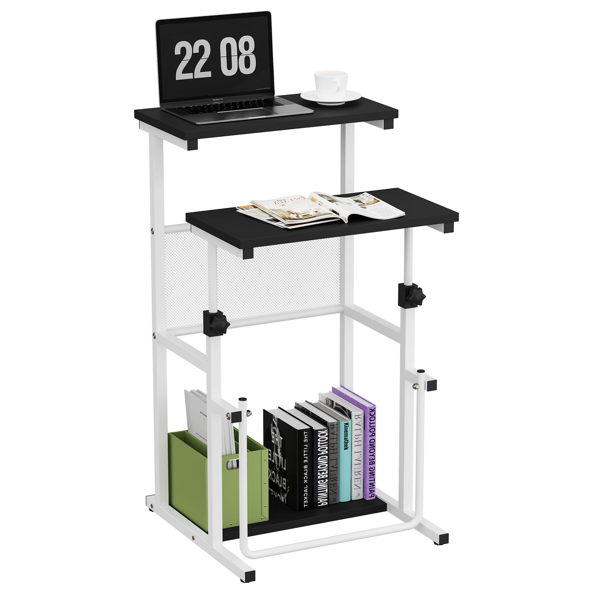ONKRON Rolling Laptop Stand - Computer Cart with Wheels - Standing Desk ...