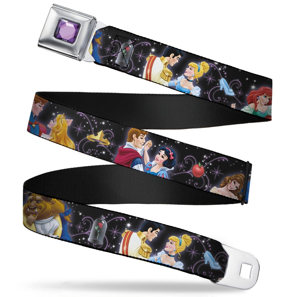 Disney Belt, Seatbelt Buckle Belt, Disney Princesses Princes Dancing ...