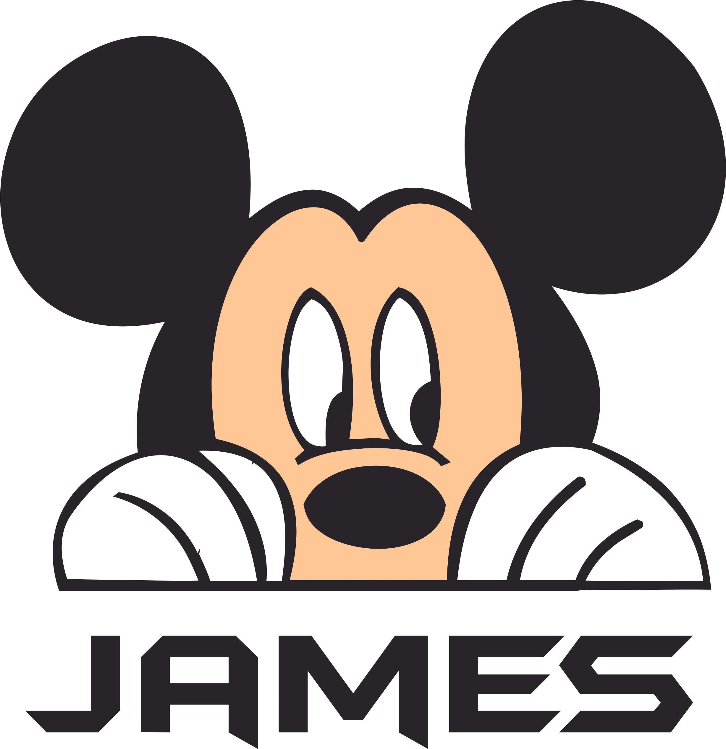 Walt Disney Peeking Customized Wall Decal - Custom Vinyl Wall Art ...