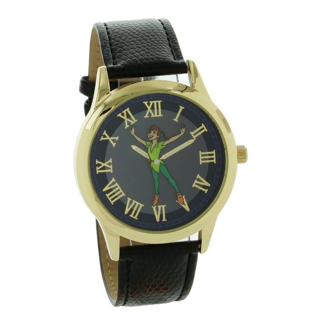 Disney's Limited Edition Peter Pan Jumbo Watch with Moving Disc, Gold ...