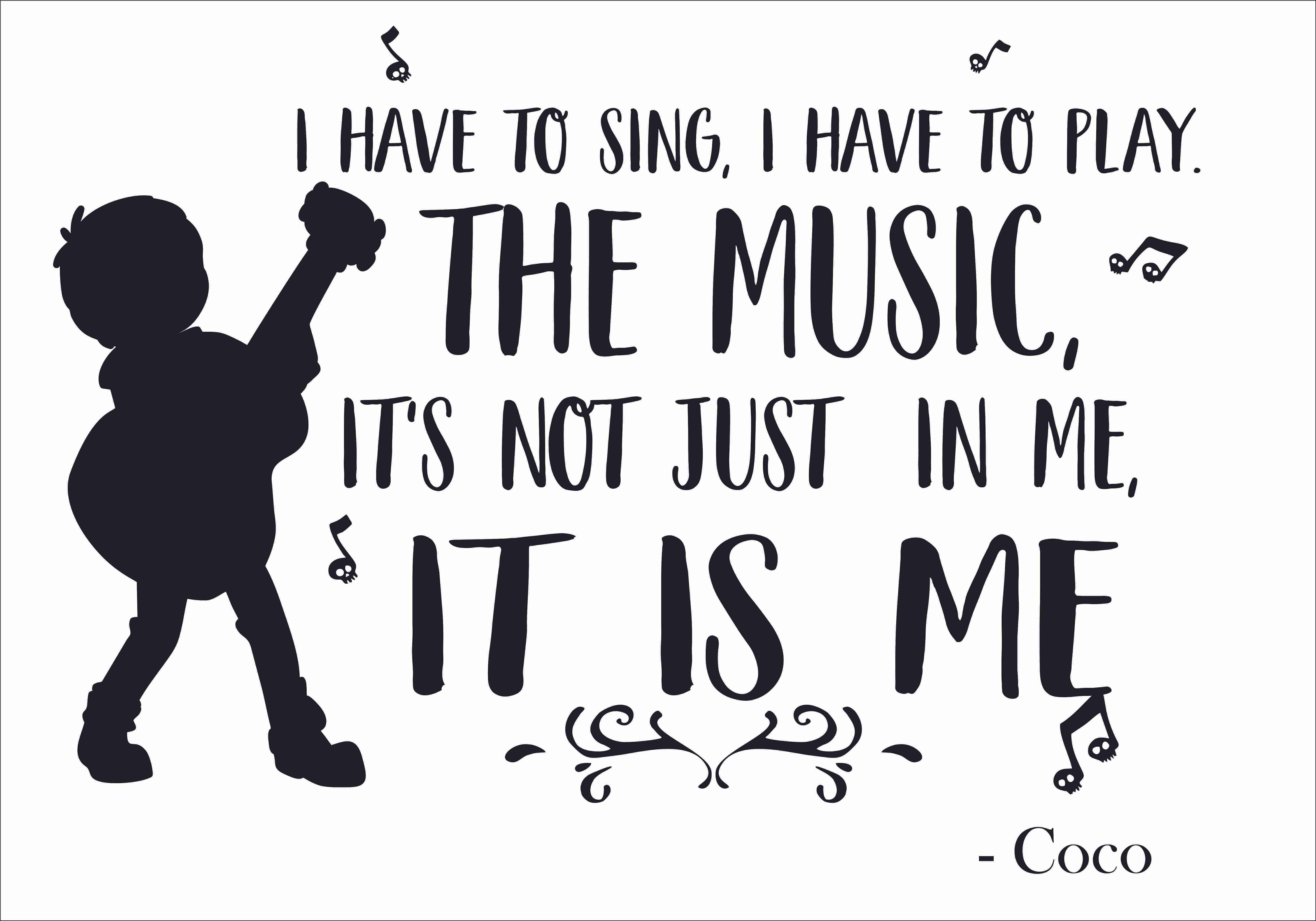 Walt Disney Pictures Coco Movie Quotes Miguel Wall Decal - I Have To ...