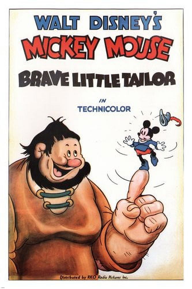 Walt Disney'S Mickey Mouse Brave Little Tailor Movie Poster 1938 24X36 ...