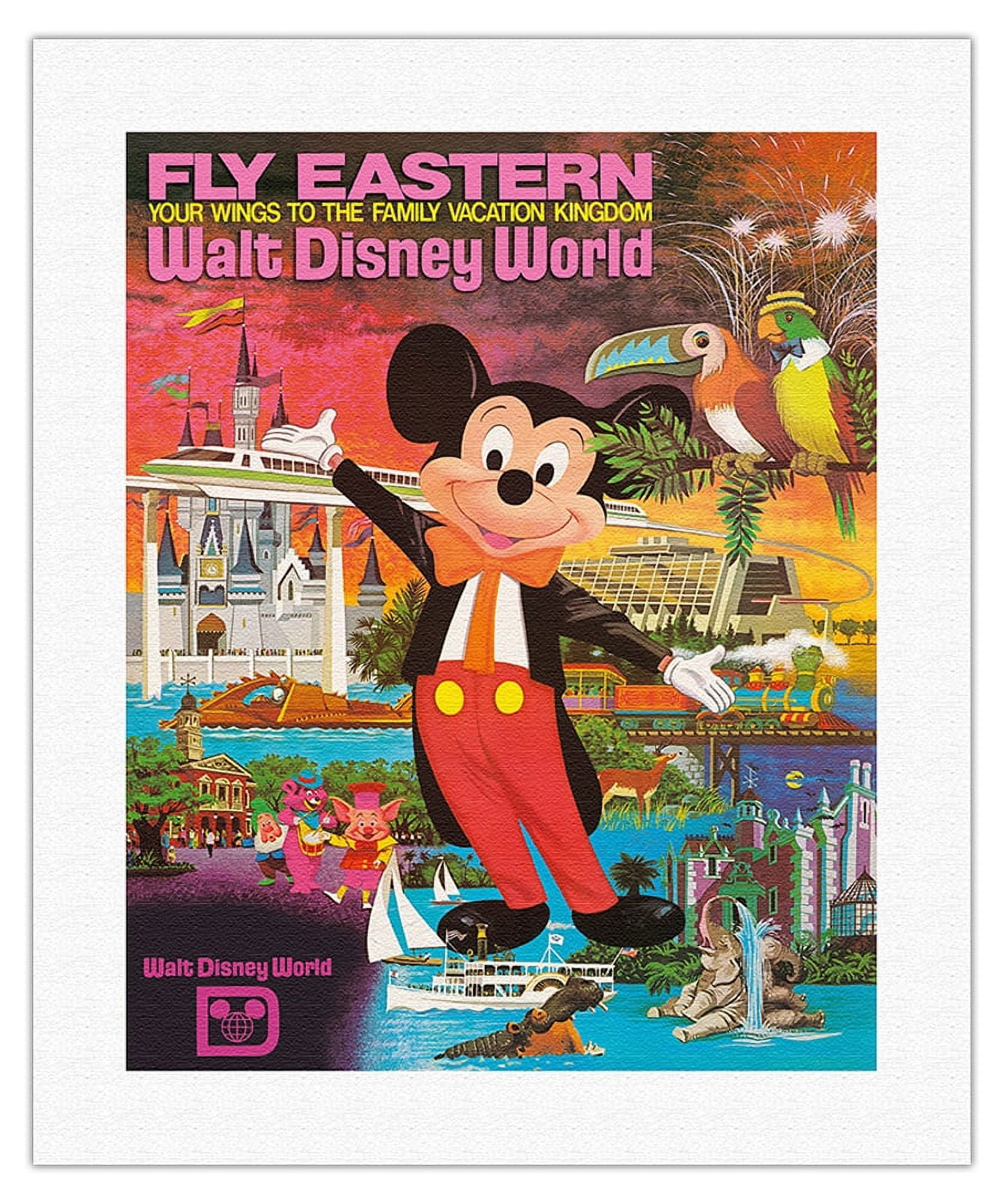 Walt Disney World - Fly Eastern Air Lines - Orlando Florida - Vintage ...