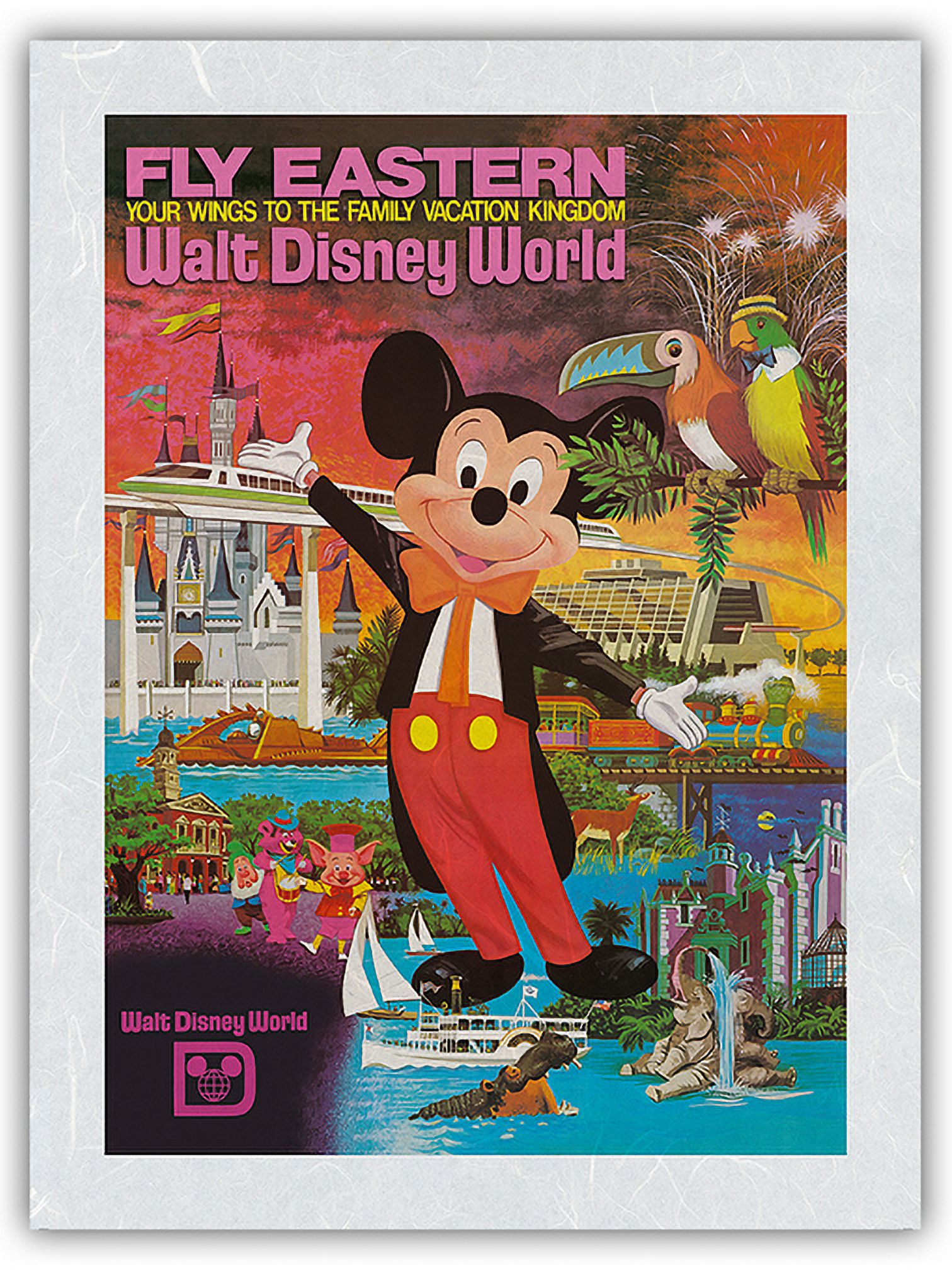 Walt Disney World - Fly Eastern Air Lines - Orlando Florida - Vintage ...