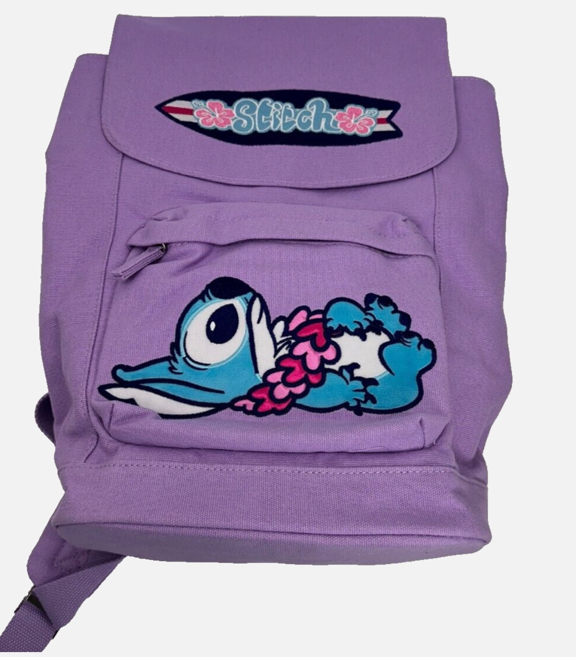Walt Disney World Parks Lilo & Stitch Embroidered Purple Backpack ...