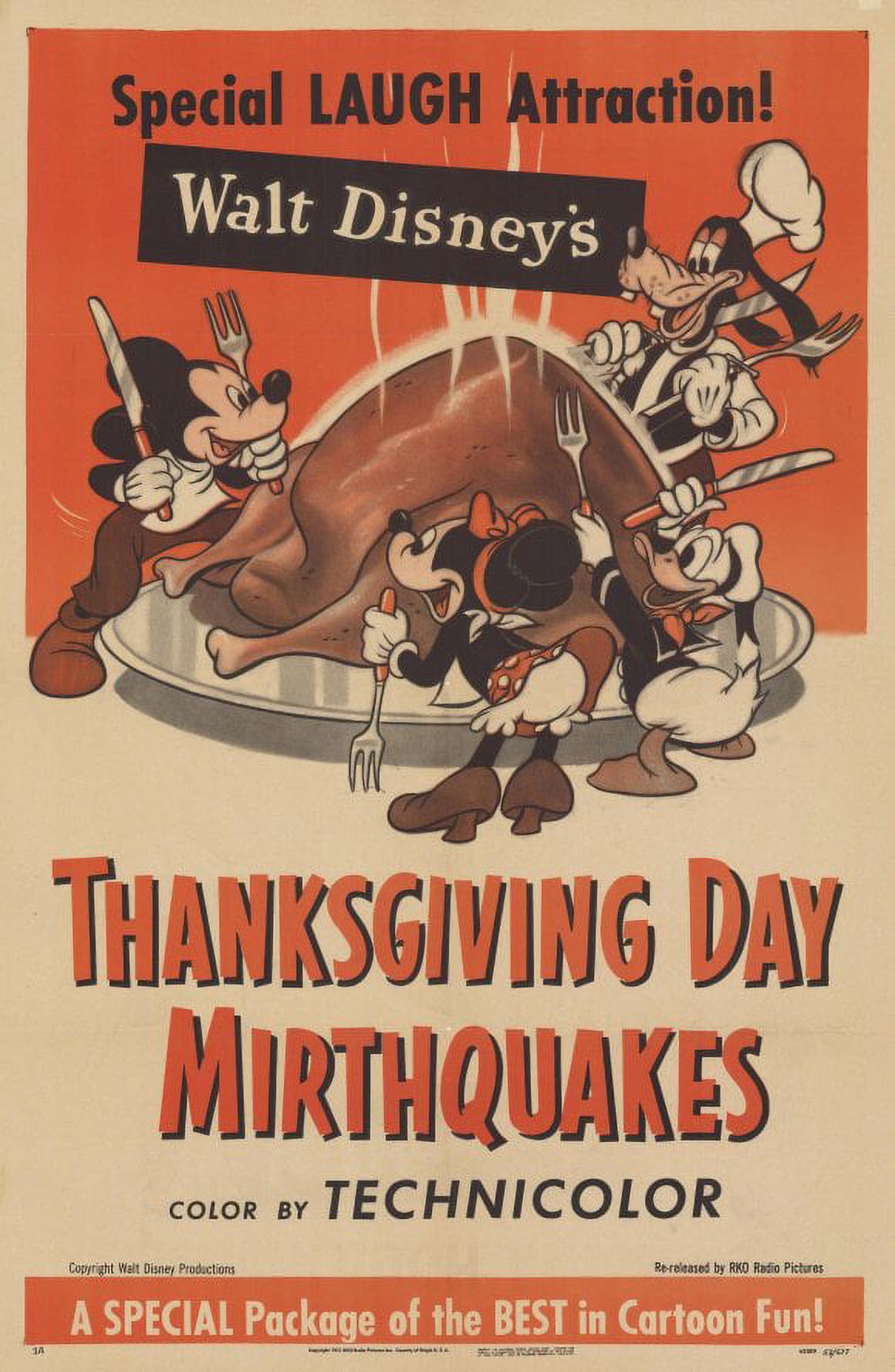 Walt Disney's Thanksgiving Day Mirthquakes - movie POSTER (Style A) (11 ...