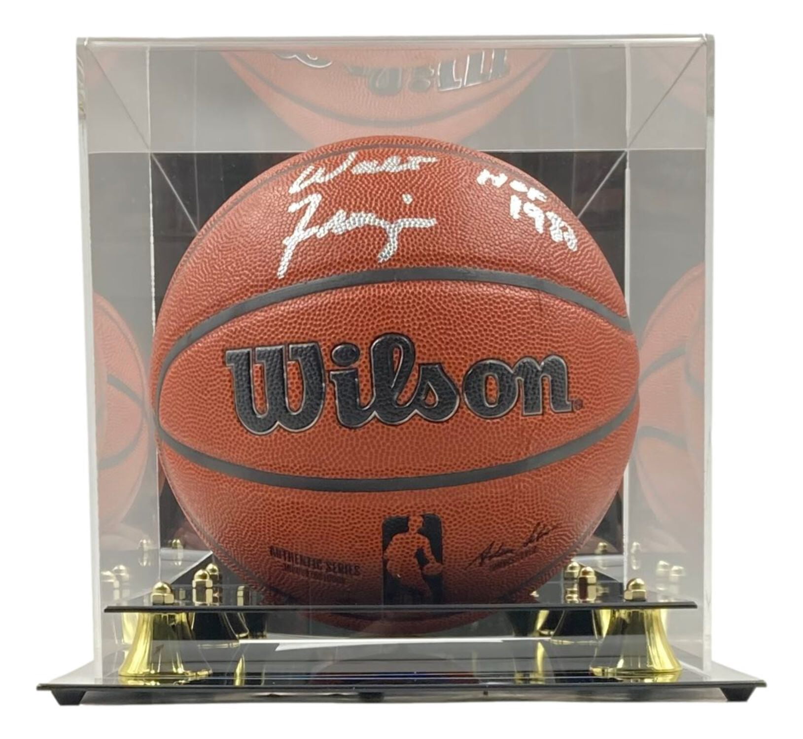 Walt Frazier Knicks Signed NBA Wilson I/O Basketball HOF 1987 BAS ITP w ...