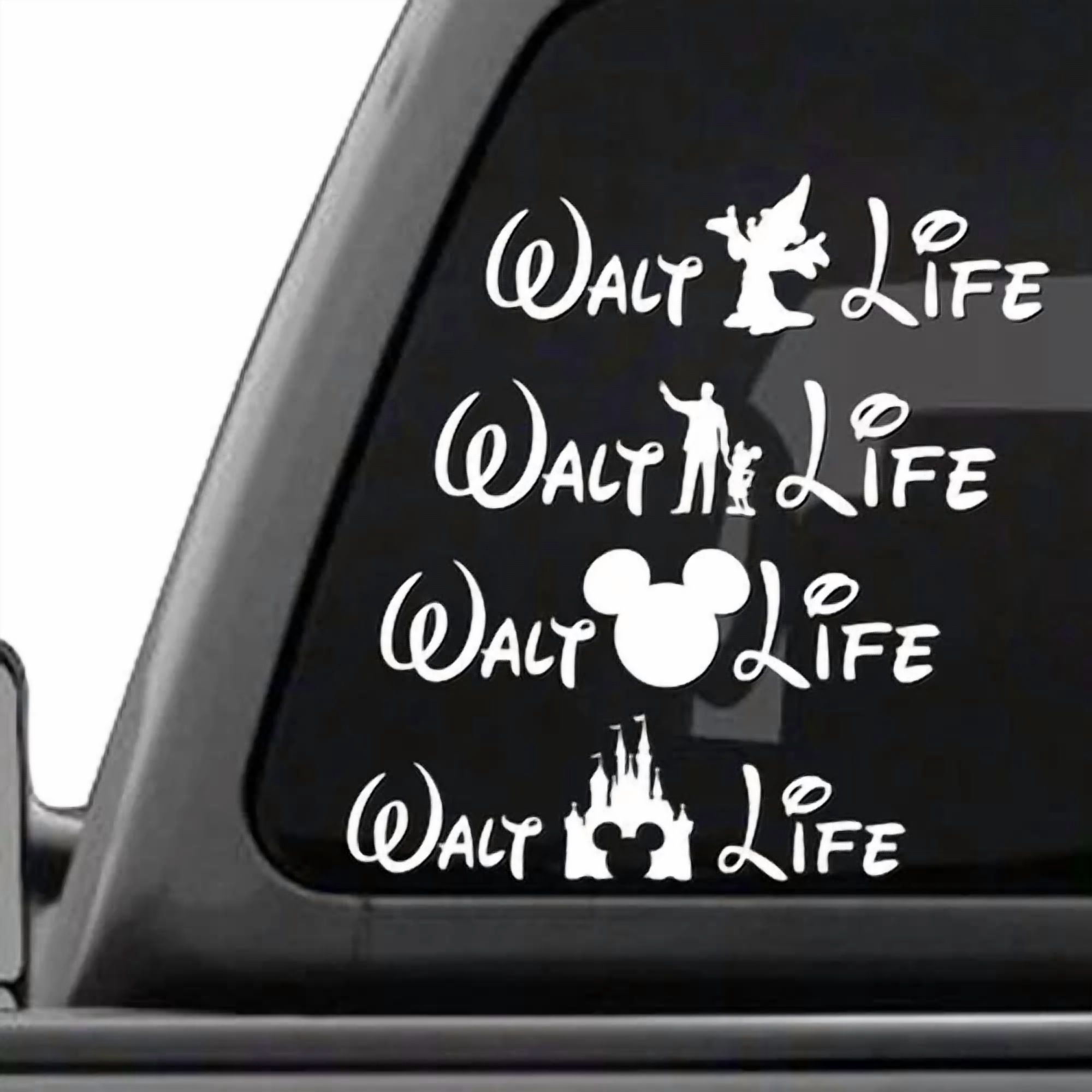 Walt Life - Disney Four 7" Pack Of Vinyl Decals Window Car Truck Laptop ...
