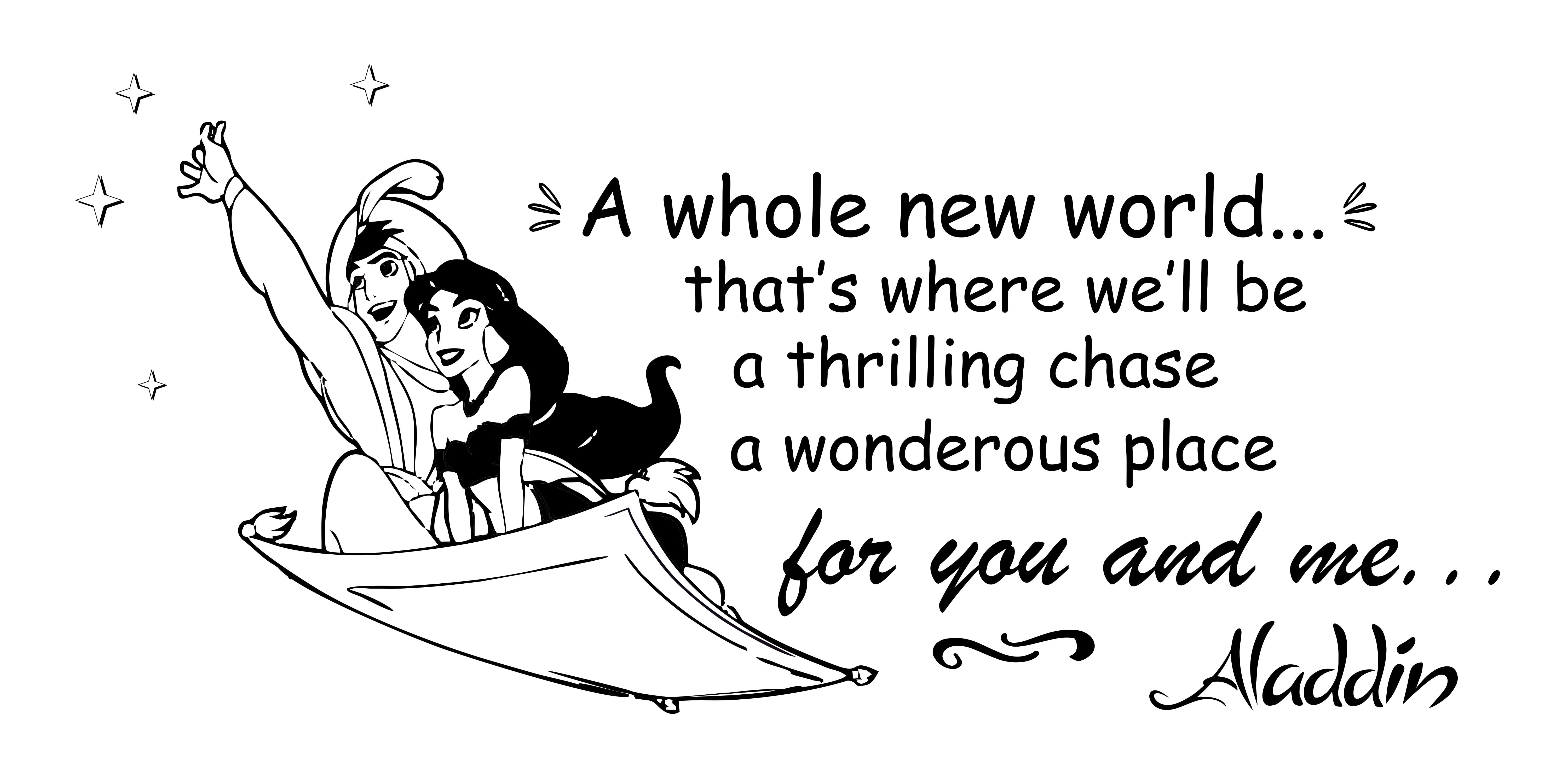 Walt StickerDecal Aladdin Lettering Art Quote Decal Design | A Whole ...