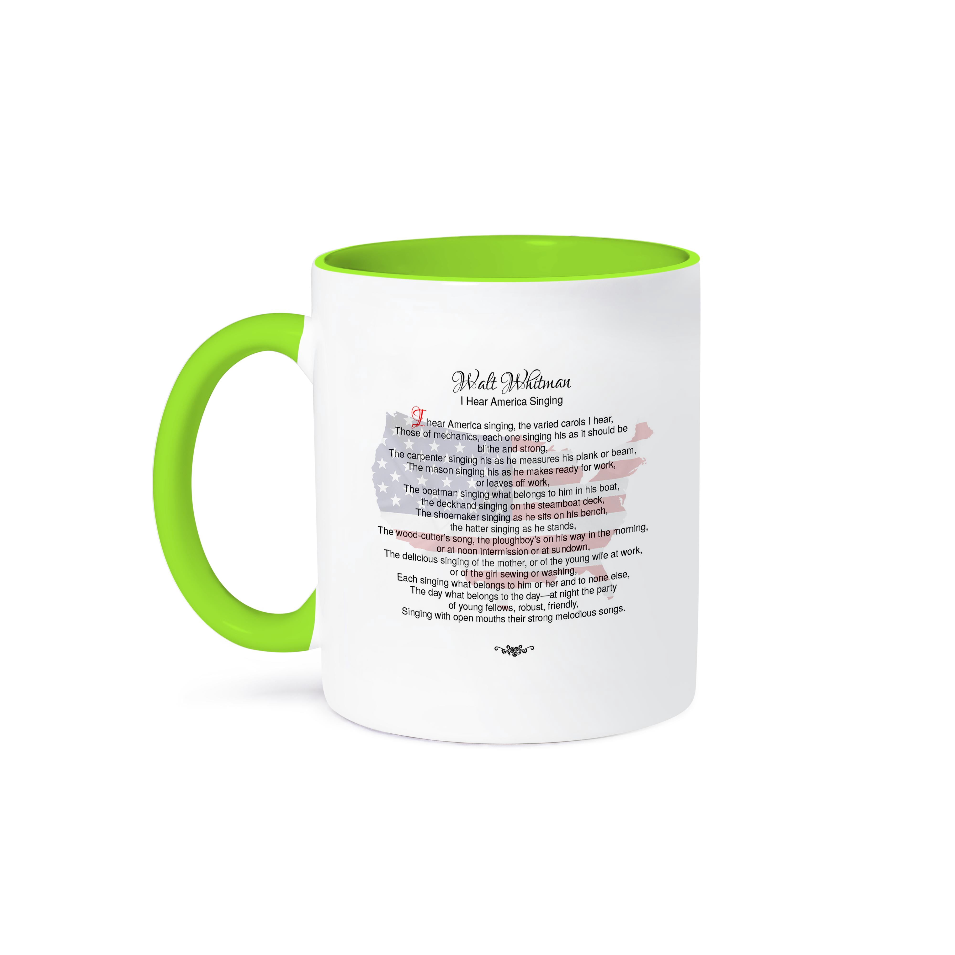 Walt Whitman. I Hear America Singing, The Varied Carols I Hear, 15oz ...