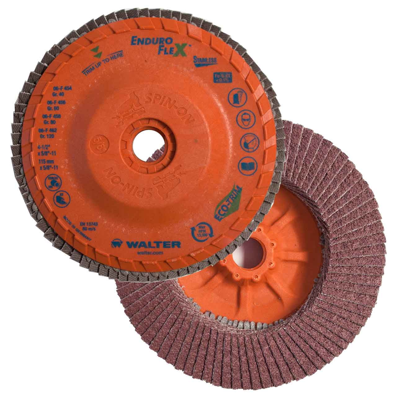 Walter Surface Technologies Fiber Disc,4 1/2 in Dia,5/8in Arbor 06F456 ...