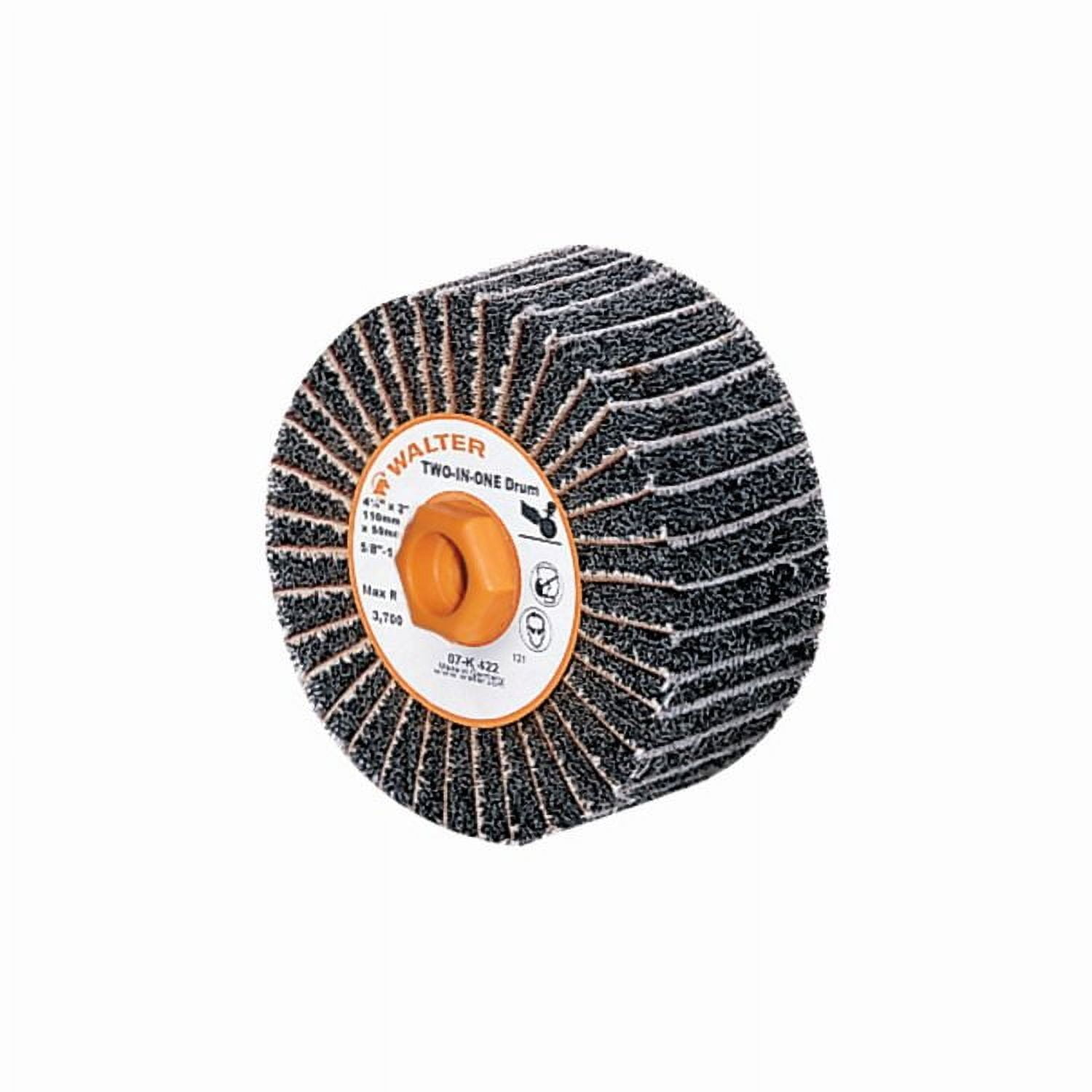 Walter Surface Technologies Finishing Flap Drum,4-1/2x2x5/8"-11 80GR ...