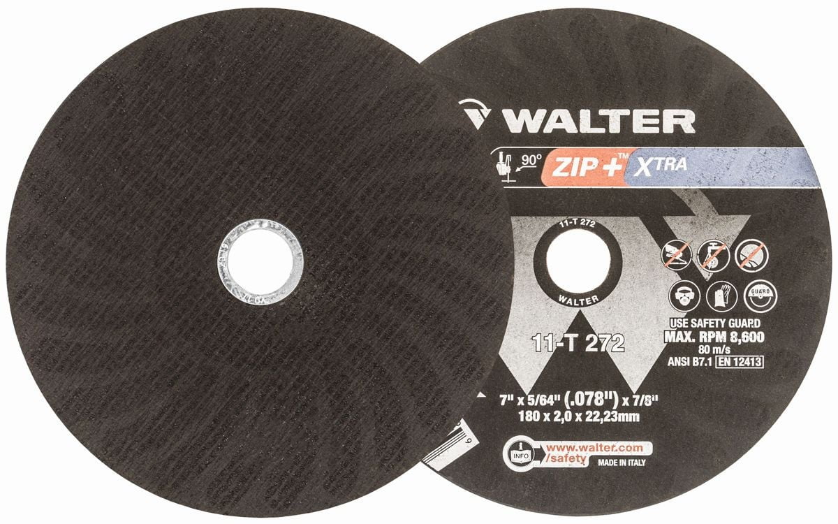 Walter 11T272 Zip+ Cut Off Wheel 7" x 5/64" x 7/8" Arbor Type 1 ...