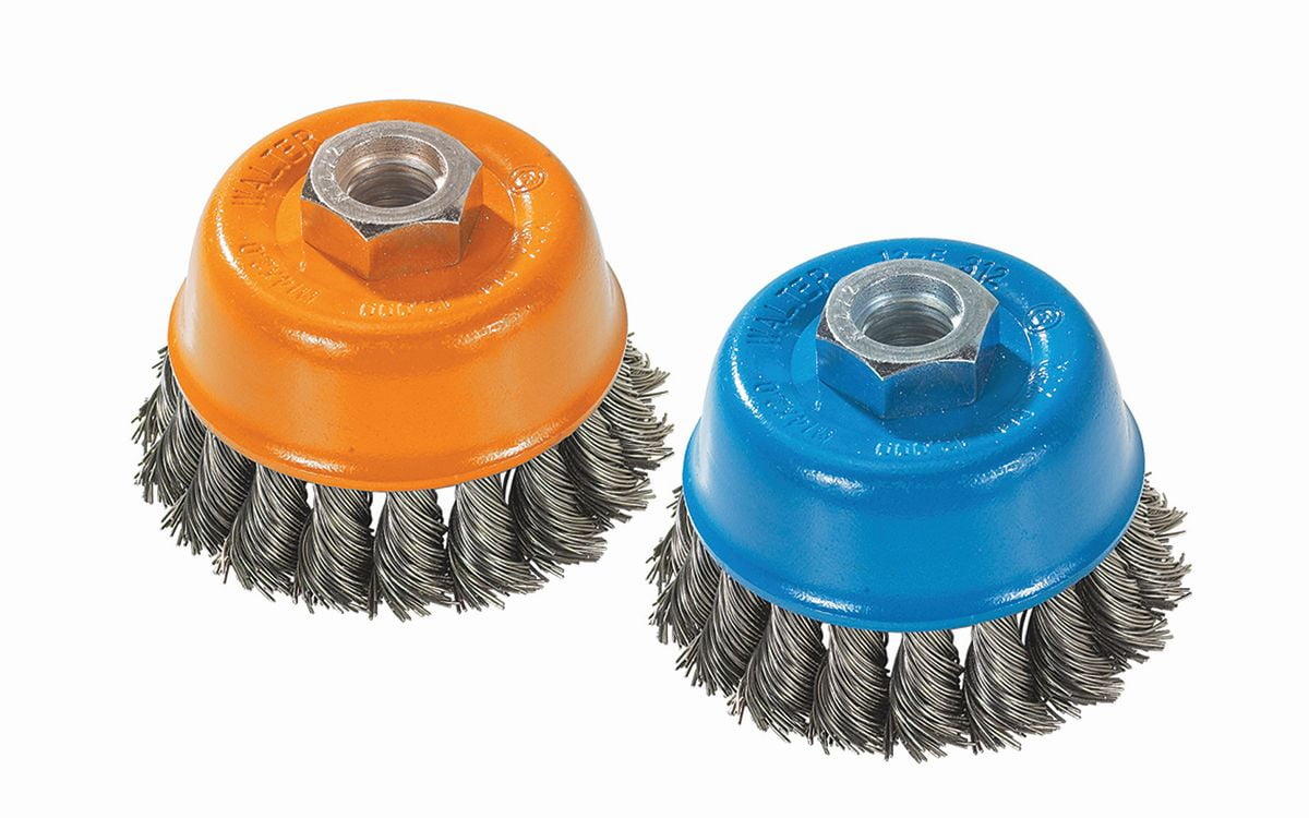 Walter 13F301 Wire Cup Brush .015" Knot-Twist Carbon Steel 3" M10x1.5 ...