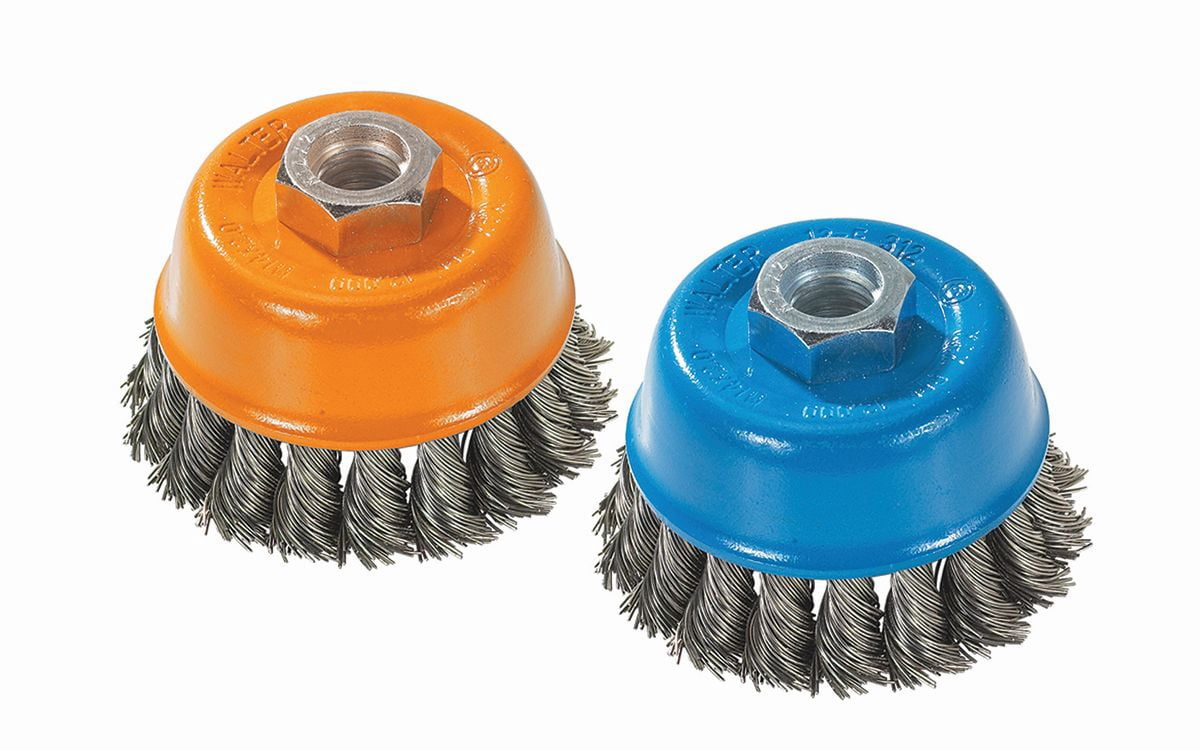 Walter 13F314 Wire Cup Brush .015" Knot-Twist Stainless Steel 3" 5/8-11 ...
