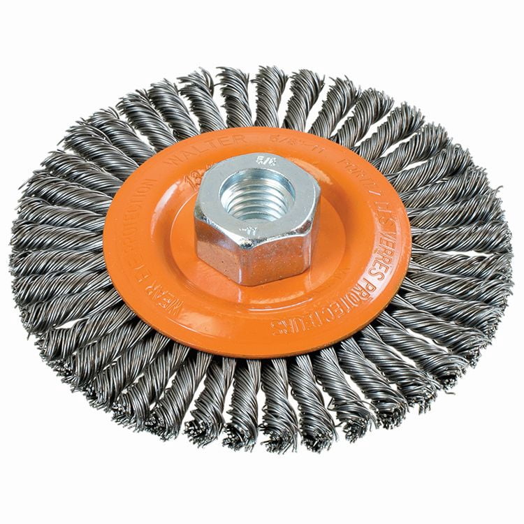 Walter 13K454 4-1/2x3/16x5/8-11 Stringer Bead Wire Wheel Brush with ...