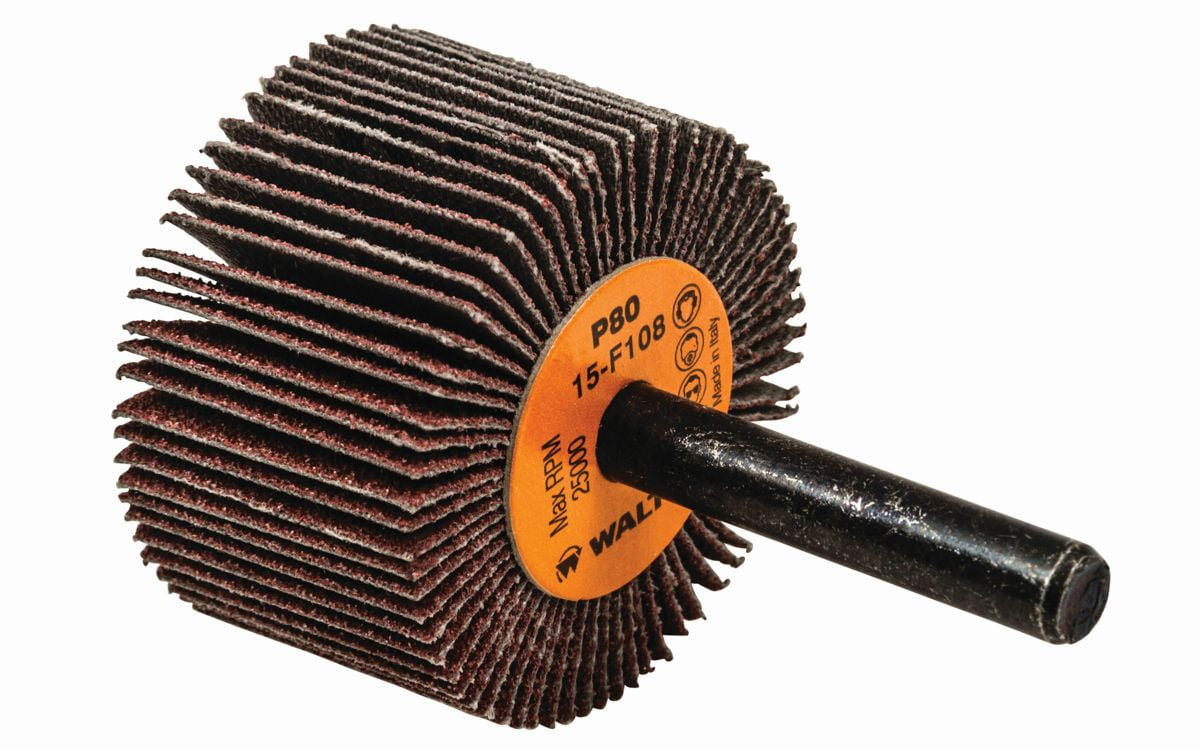 Walter 15F108 Coolcut Flap Wheel 1-1/2" x 1" 80 Grit - Walmart.com