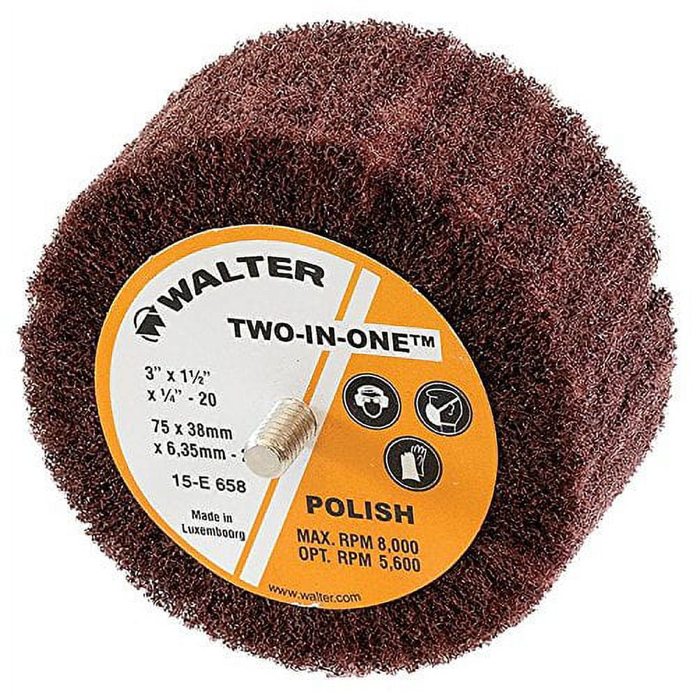 Walter Abrasive Flap Wheel, Threaded Hole,Oxide, 3" Diameter, 1.5" Face ...