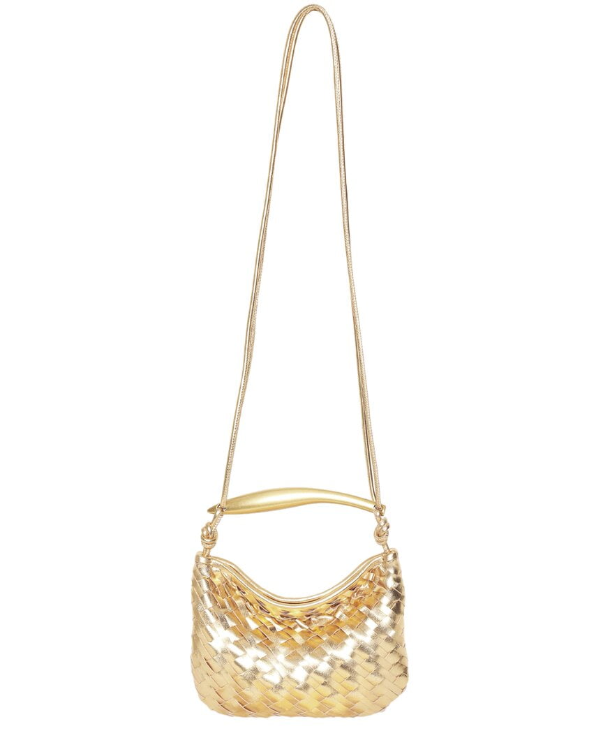 Walter Baker Hazel Mini Woven Leather Hobo, Gold - Walmart.com